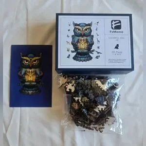 FvMemo | Games | Fvmemo Colorful Owl Wooden Puzzle 20 Pieces Irregular ...